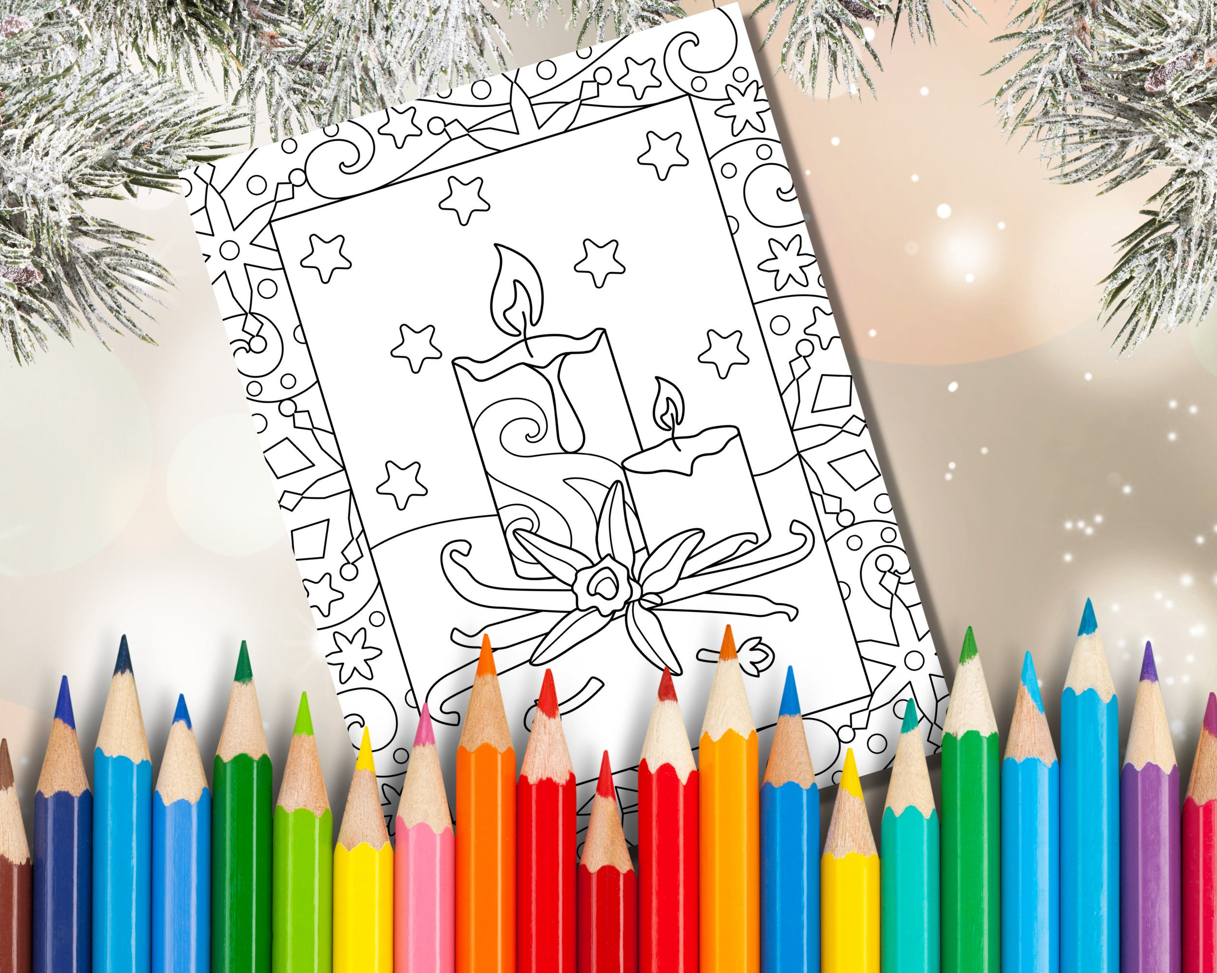Giant Christmas Coloring Poster: Holiday Activity (36" X 48") (PDF) - Etsy
