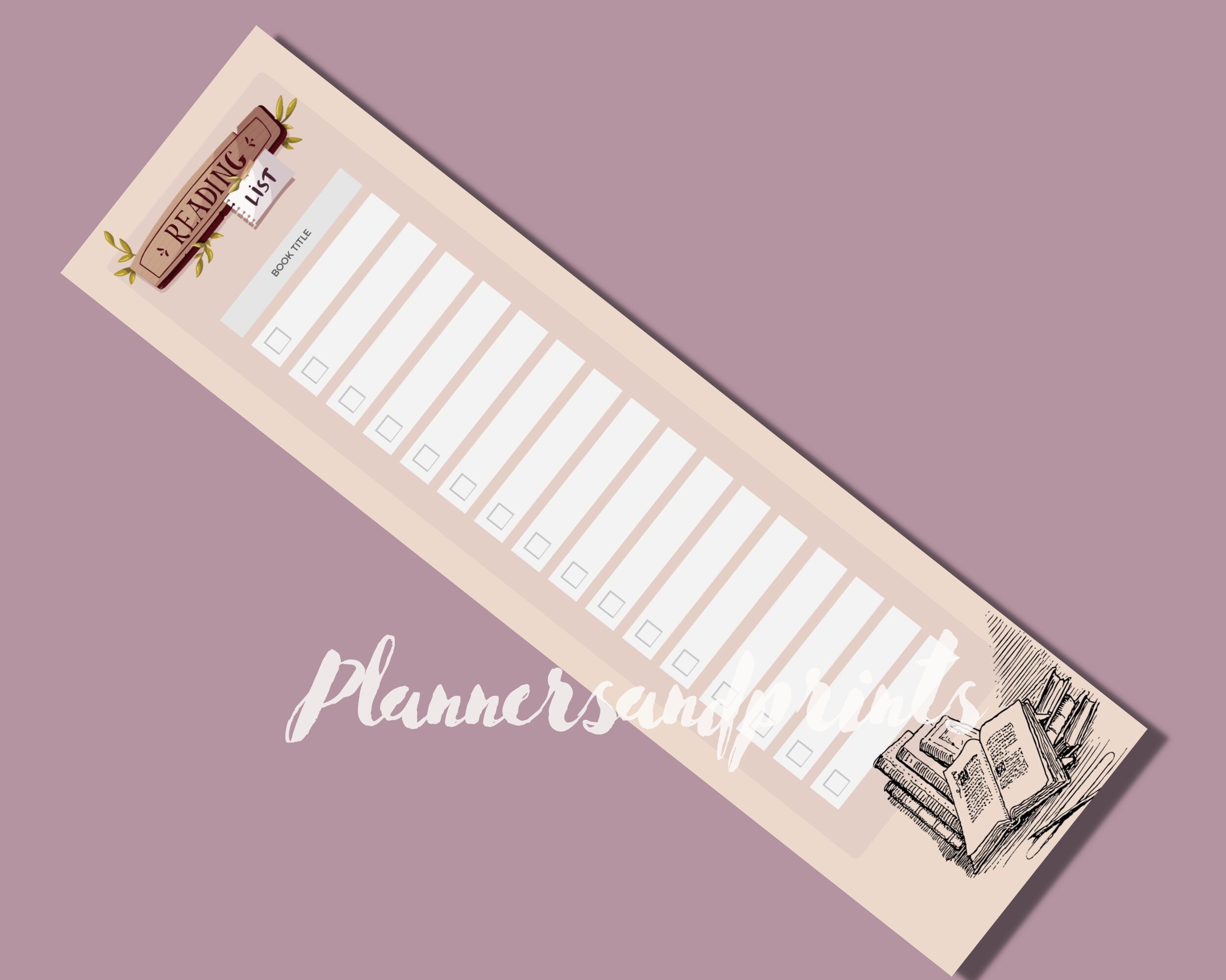 Printable Bookmarks, Book List, Reading List, Reading Tracker Bookmarks ...