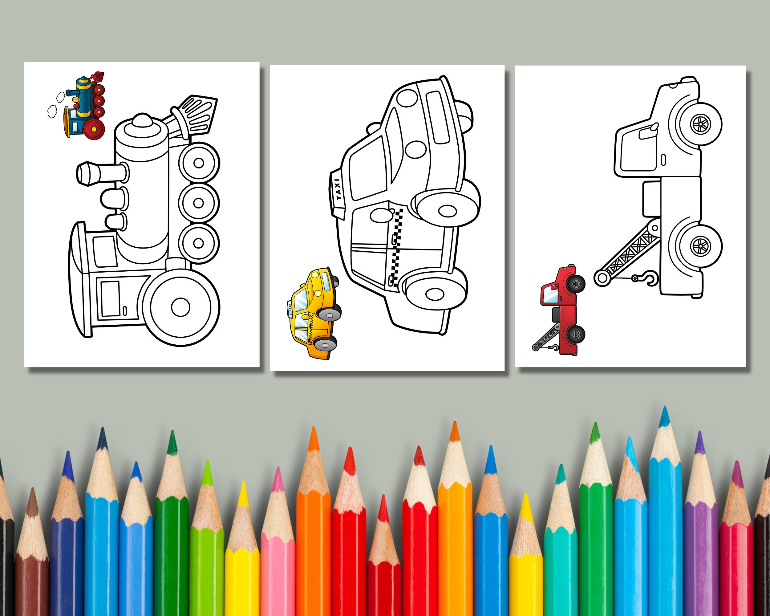 Cars Coloring Page, Coloring Activities, Transportation Vehicles ...
