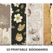 Printable Bookmark, Bookmark Set of 10, Vintage Print, Vintage Bookmark ...
