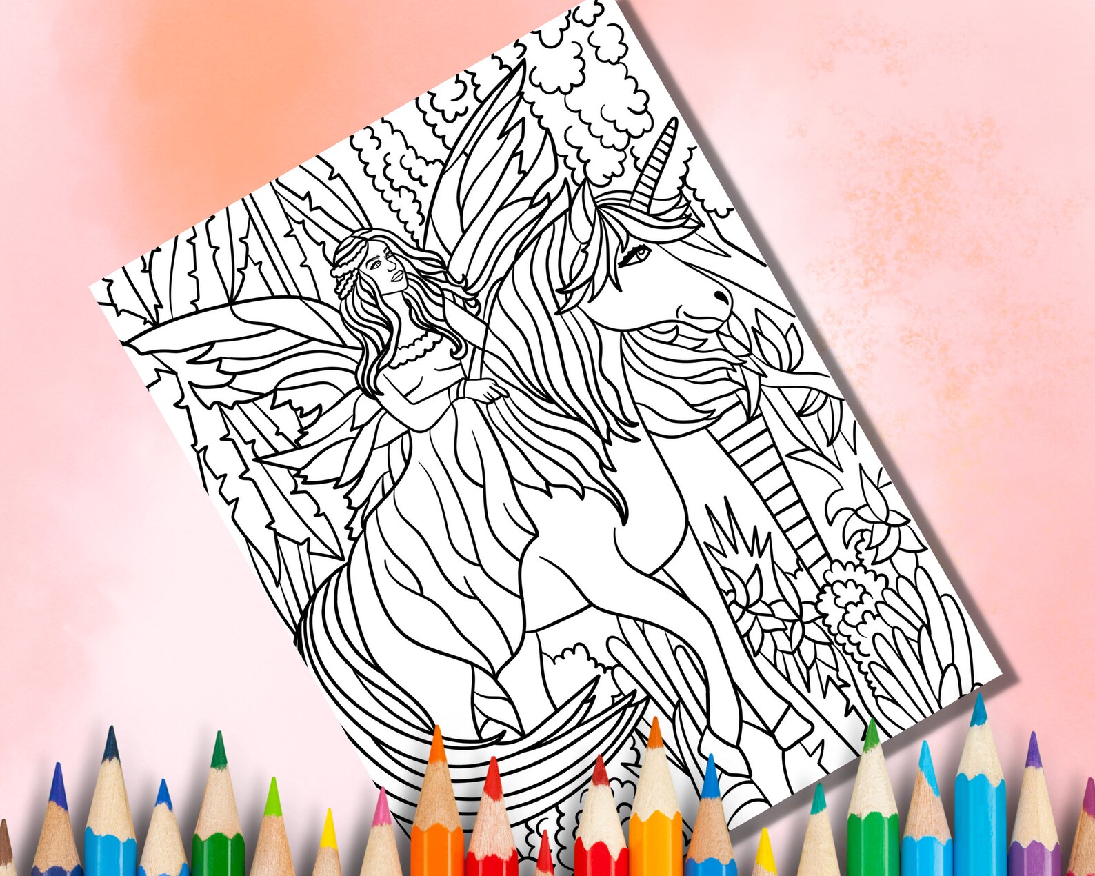 Fairy Coloring Poster, Coloring Posters, Coloring Sheets, A3 Document ...