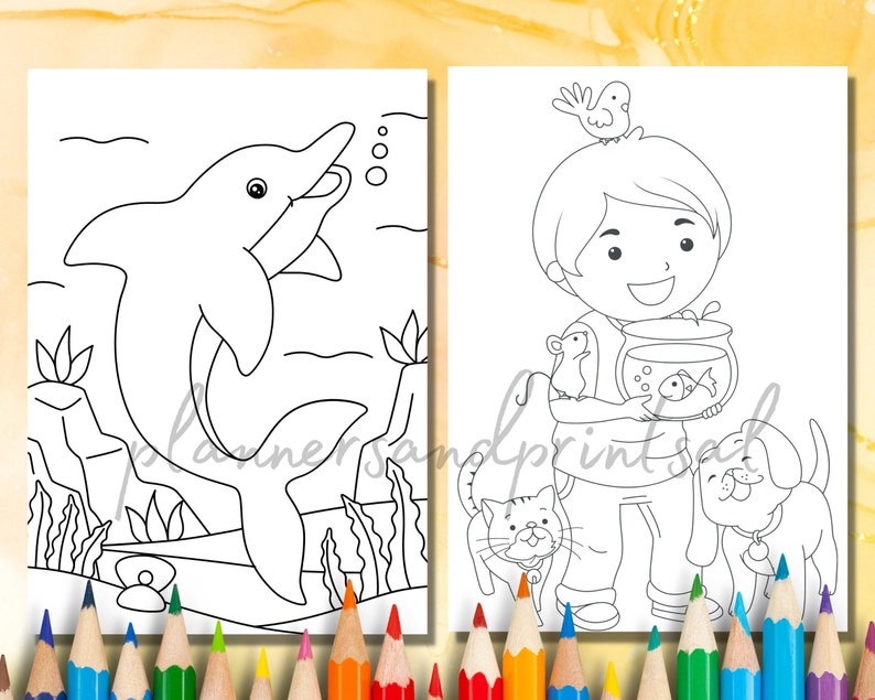 Coloring Poster, Printable Coloring Poster, Animal Coloring Page ...