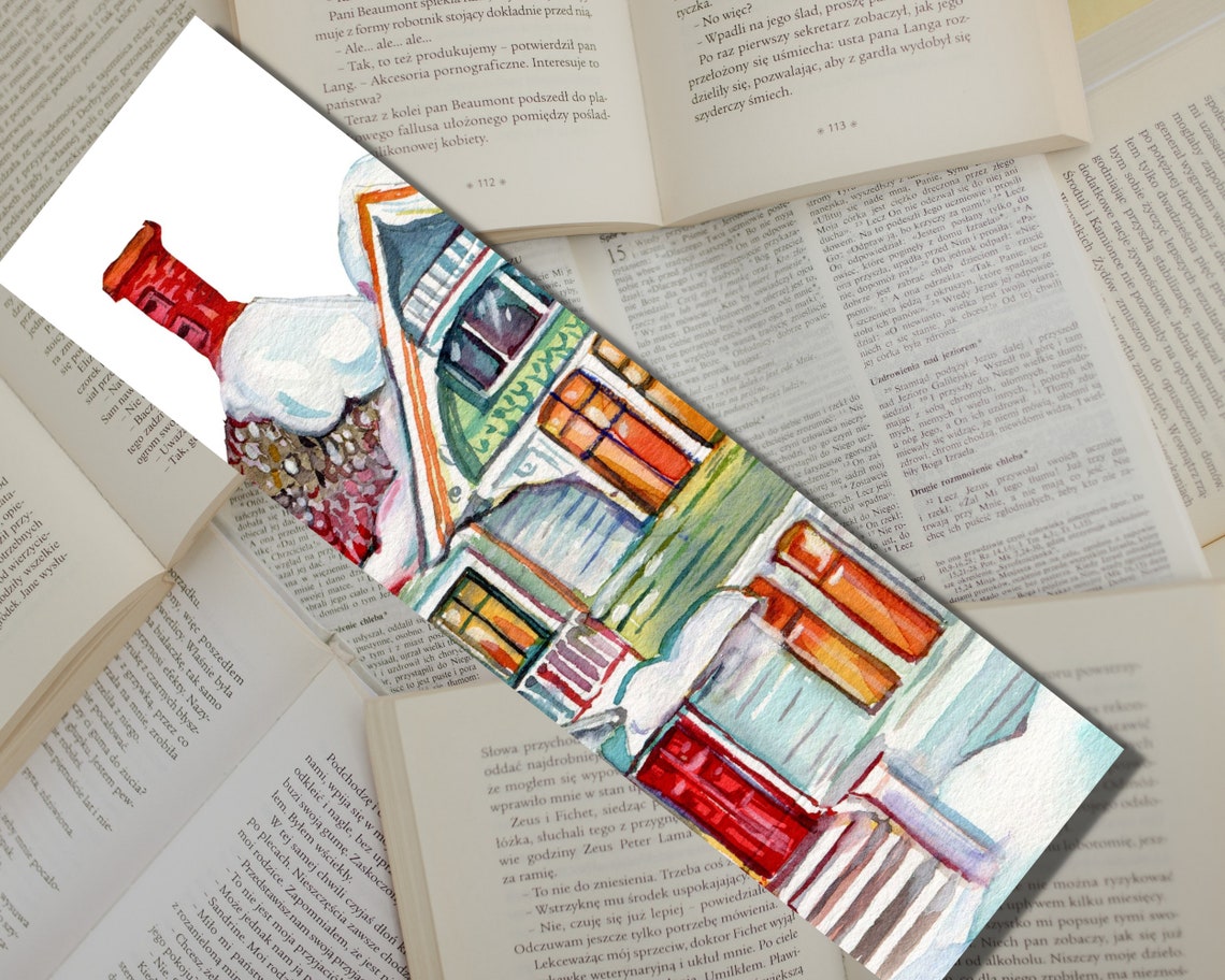 Printable Bookmark, Snow Bookmark, Christmas Bookmark, Bookmark Set of ...