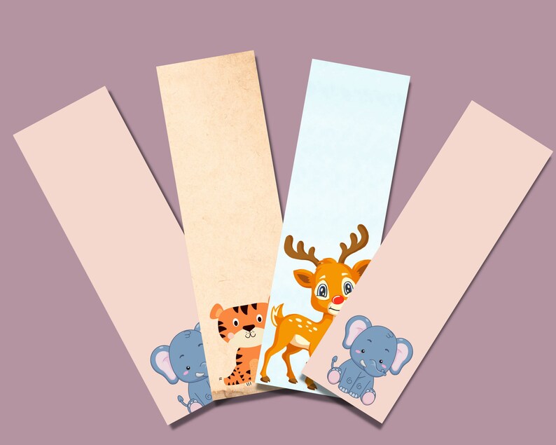Printable Bookmarks for Kids, Animal Bookmark for Kid, Printable Animal ...