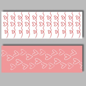 Heart Bookmark, Digital Valentine's Bookmarks, Printable Bookmarks ...