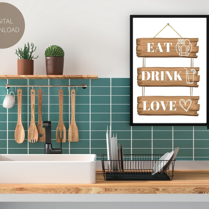 Eat Drink Love Art - Etsy