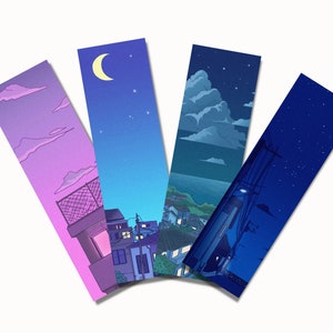 Night Lights Printable Bookmark Set: Floral Booklover Gift (digital ...
