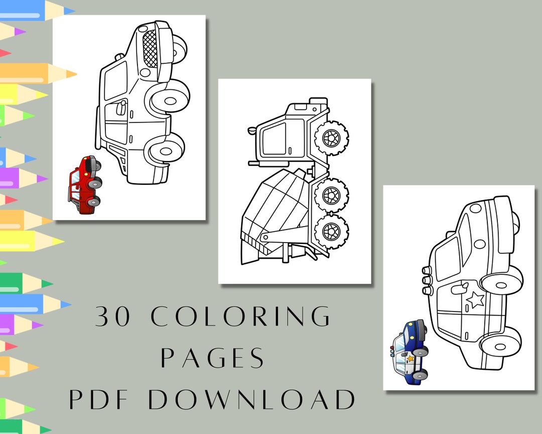 Cars Coloring Page, Coloring Activities, Transportation Vehicles ...