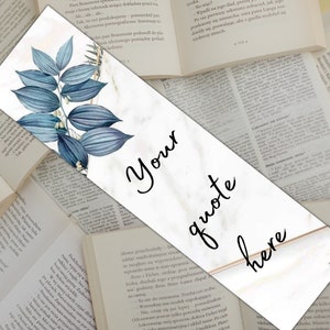Printable Custom Bookmarks, Bookmark Set of 4, Digital Bookmarks ...