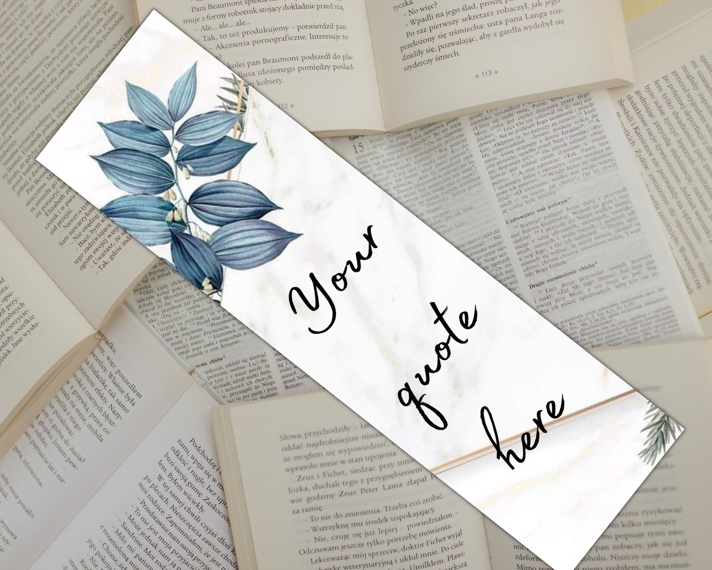 Printable Custom Bookmarks, Bookmark Set of 4, Digital Bookmarks ...