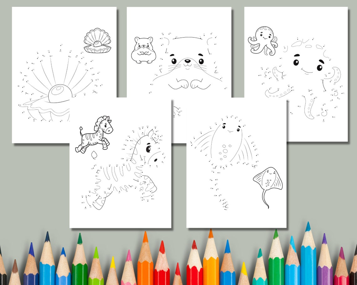 Dot to Dot Book for Kids Printable Activity Pages With - Etsy
