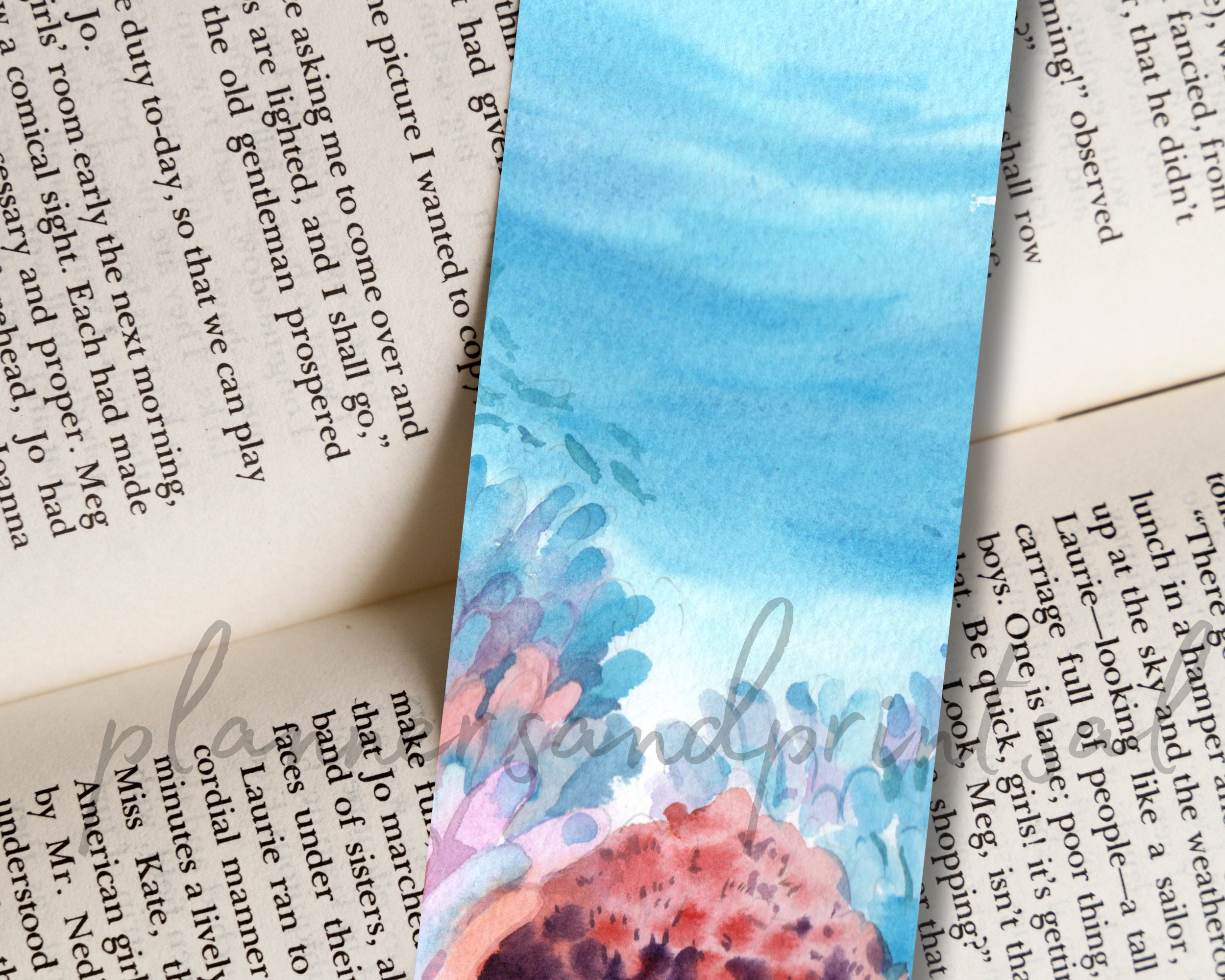 Printable Bookmarks With Watercolor Illustrations, Printable Bookmark ...