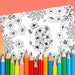 Giant Coloring Poster, Coloring Poster With Letters, Floral Coloring ...