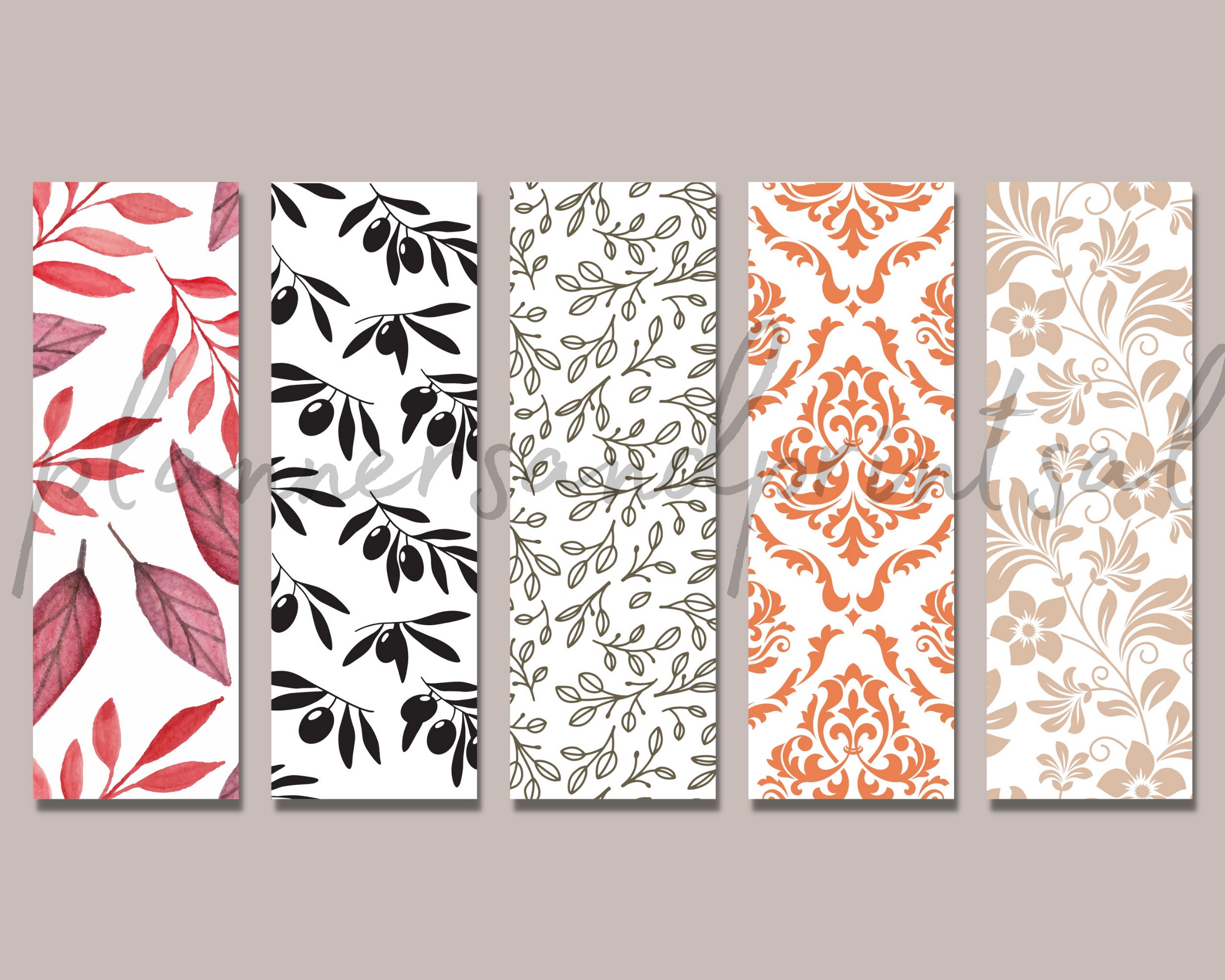 Printable Bookmarks, Bookmark Digital Download, Book Art Print, Bookish ...