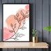 Botanical Line Drawing Print One Line Leaf Poster - Etsy