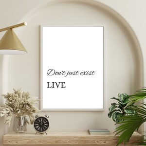 Printable Wall Art, Inspirational Quotes, Downloadable Art, Black and ...