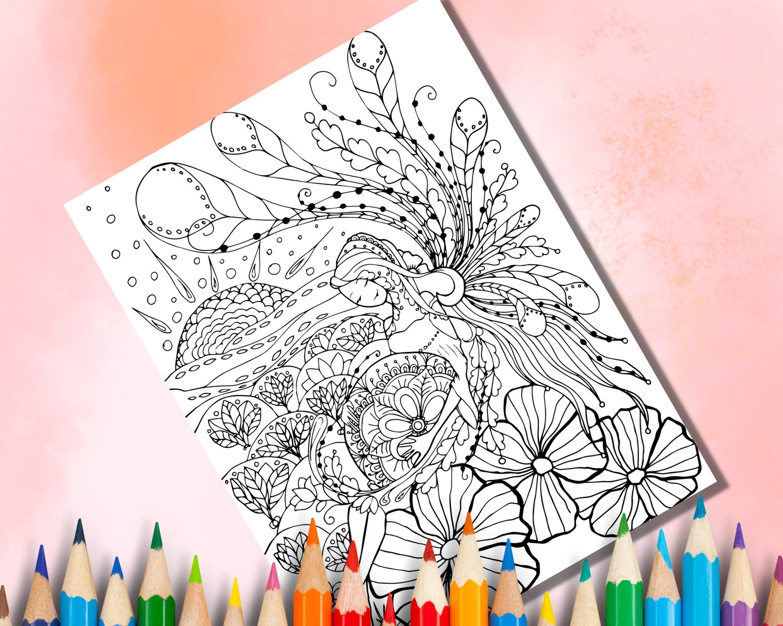 Fairy Coloring Poster, Coloring Posters, Coloring Sheets, A3 Document ...