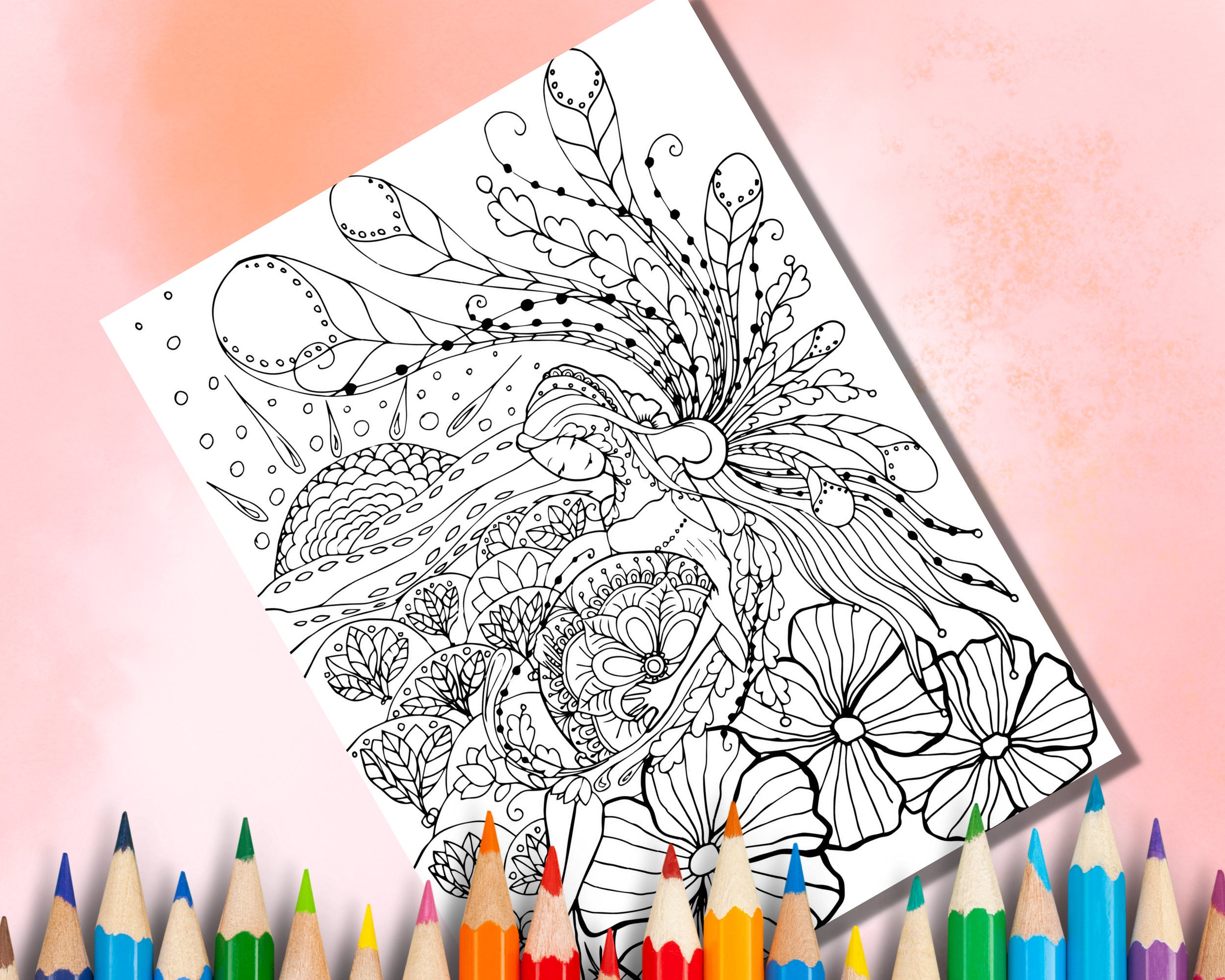 Fairy Coloring Poster, Coloring Posters, Coloring Sheets, A3 Document ...