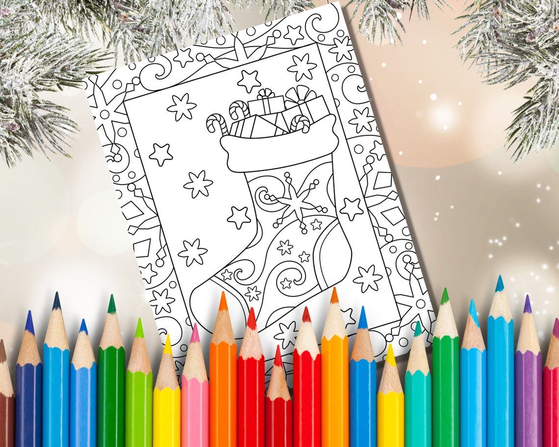Giant Christmas Coloring Poster: Holiday Activity (36" X 48") (PDF) - Etsy