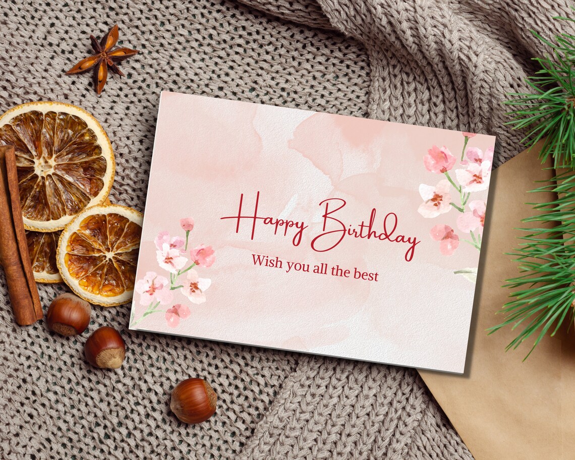 Printable Birthday Card Birthday Card for Friend Happy - Etsy