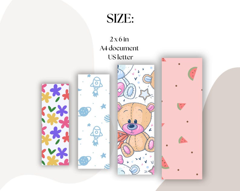 Cute Printable Bookmarks | Set of 20 Digital Bookmarks | Bookish Prints ...