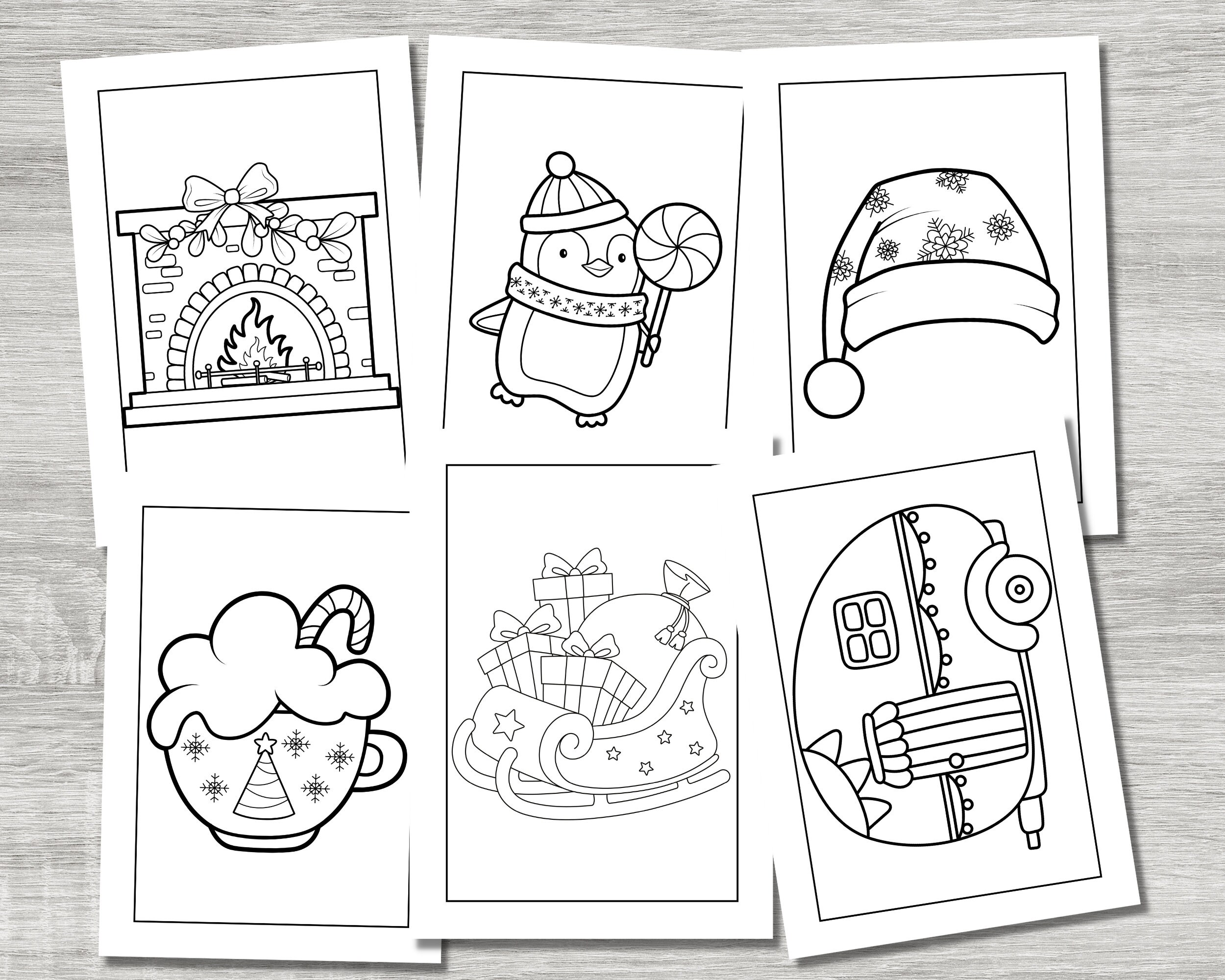 50 Christmas Coloring Pages for Kids (instant Download) - Etsy