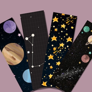 Printable Solar System Bookmarks for Kids, Digital Download, Space ...