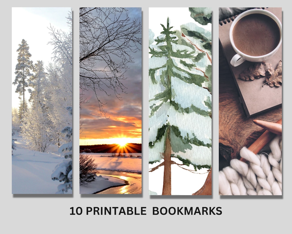 Printable Bookmarks, Digital Bookmarks, Winter Bookmarks, Reading ...