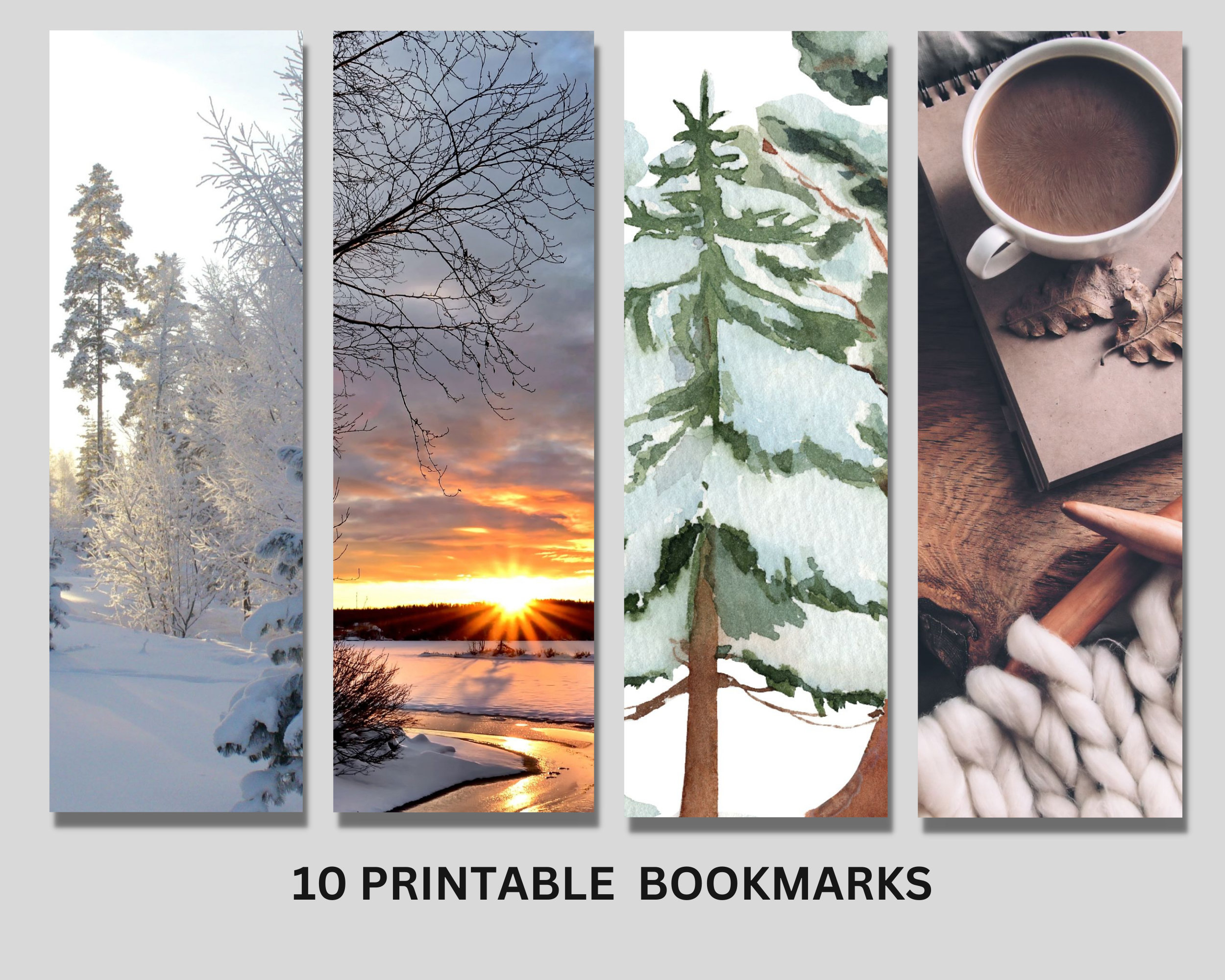 Printable Bookmarks, Digital Bookmarks, Winter Bookmarks, Reading ...