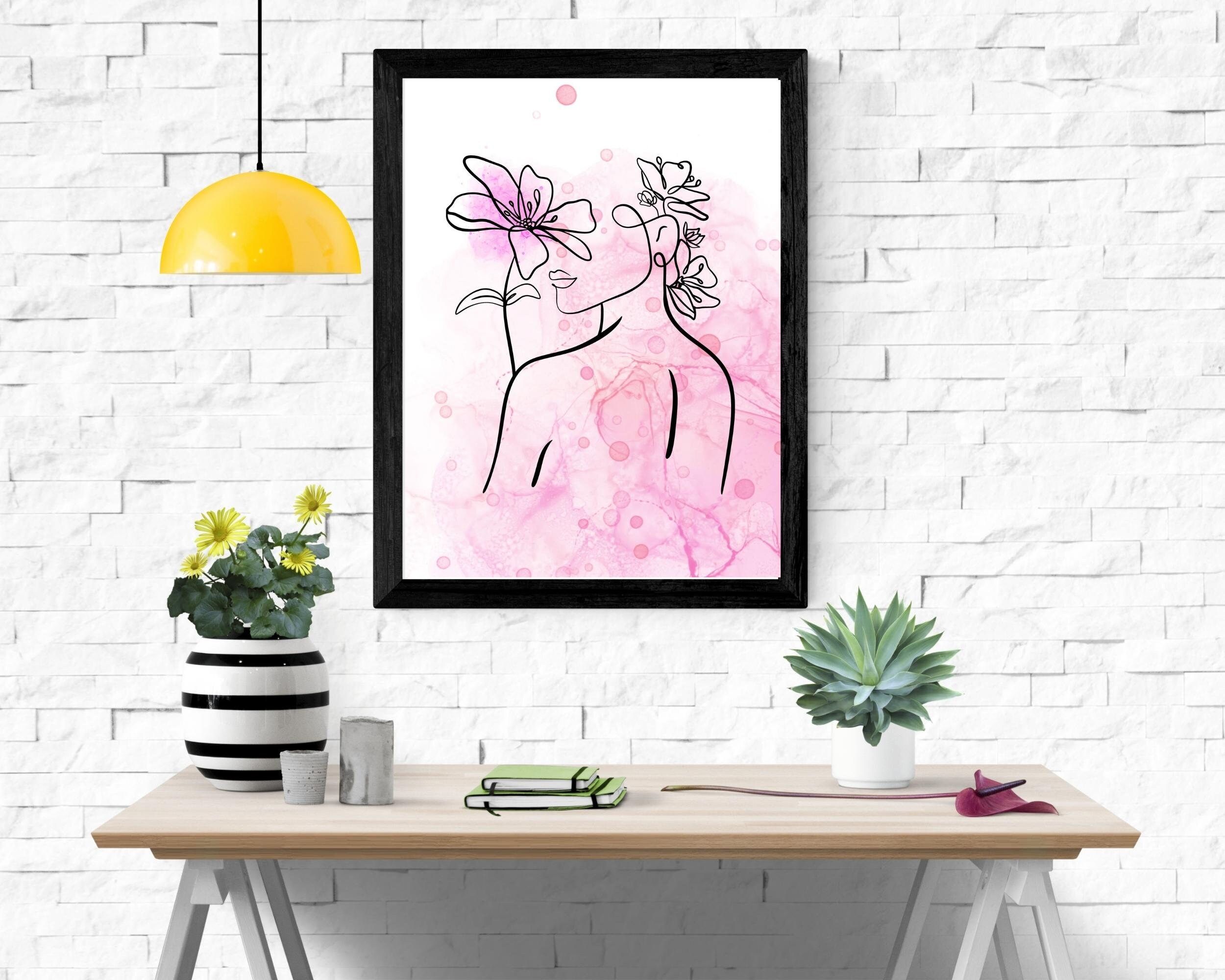 Line Drawing Woman, Digital Download, Woman Line Art Print, Feminist ...