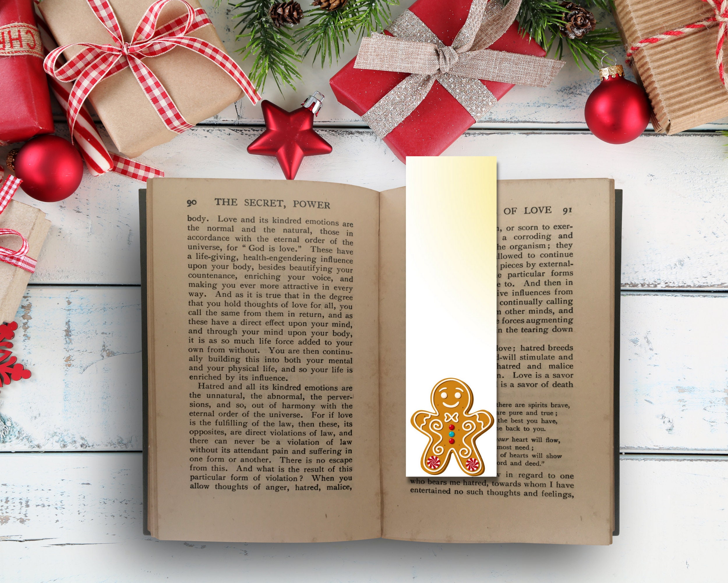 Christmas Bookmarks: Festive Holiday Cheer, Set of 10 (PDF) - Etsy