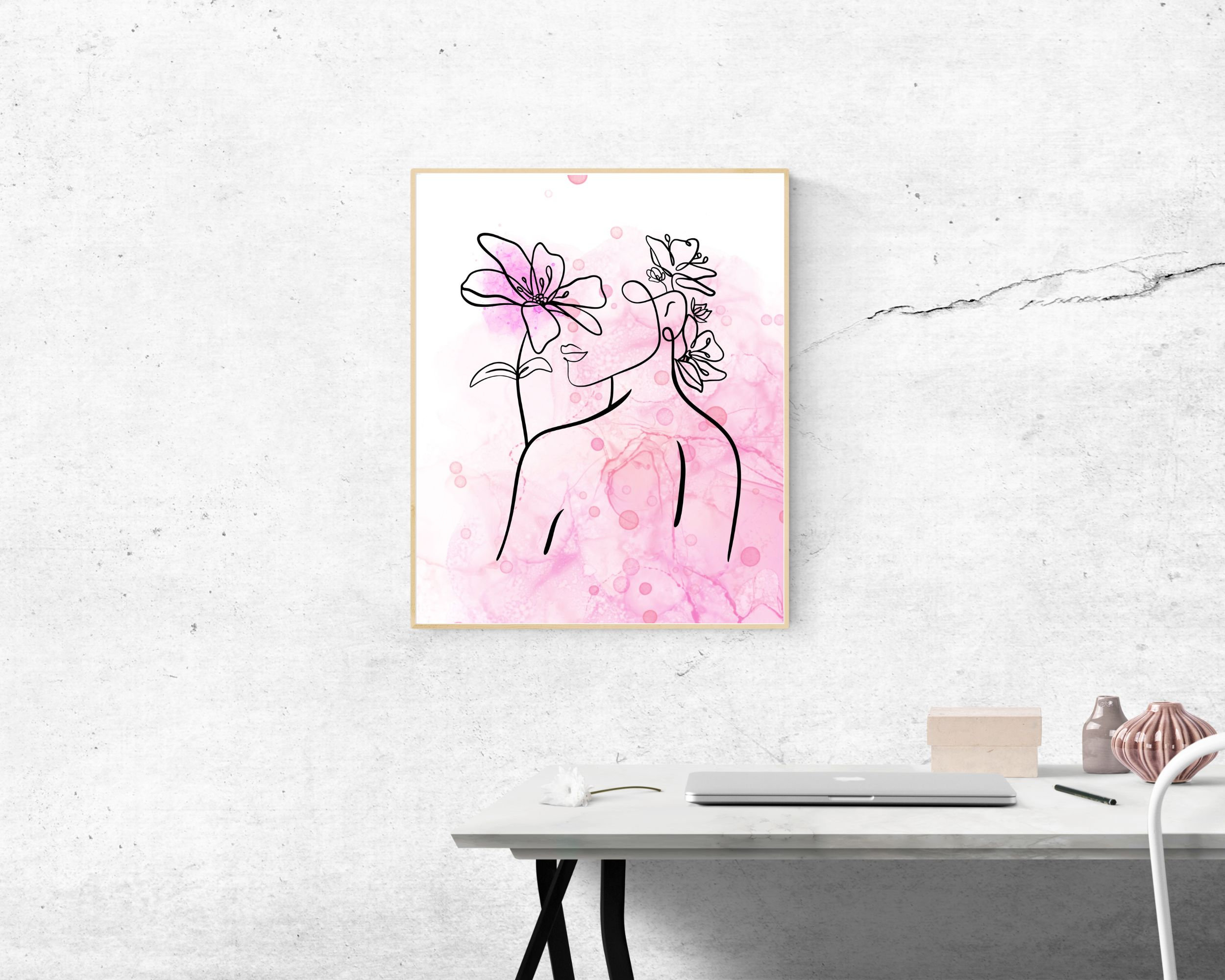 Line Drawing Woman, Digital Download, Woman Line Art Print, Feminist ...