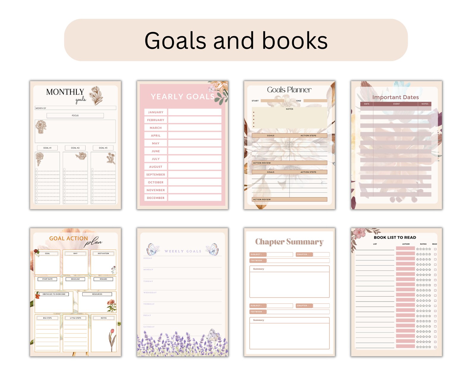 2024 Year Planner, 100 Printable Pages, Monthly Planner, Weekly Planner ...