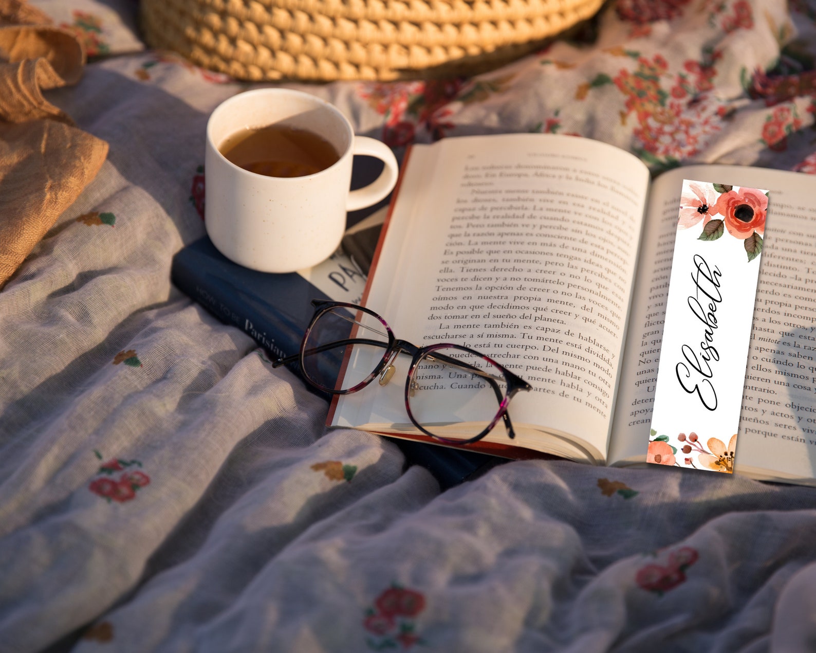 Printable Custom Bookmarks, Personalized Printable Bookmarks, Set of 4 ...