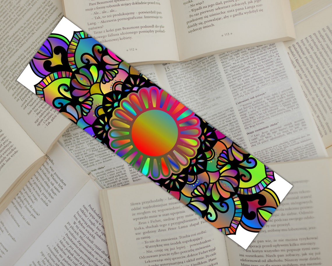 Printable Bookmarks, Set of 8, Mandala Bookmarks, Digital Bookmark ...