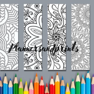 Mandala Printable Bookmarks, Printable Coloring Bookmarks Set of 20 ...