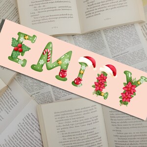 Printable Custom Bookmarks, Christmas Bookmarks, Bookmark for Kids ...