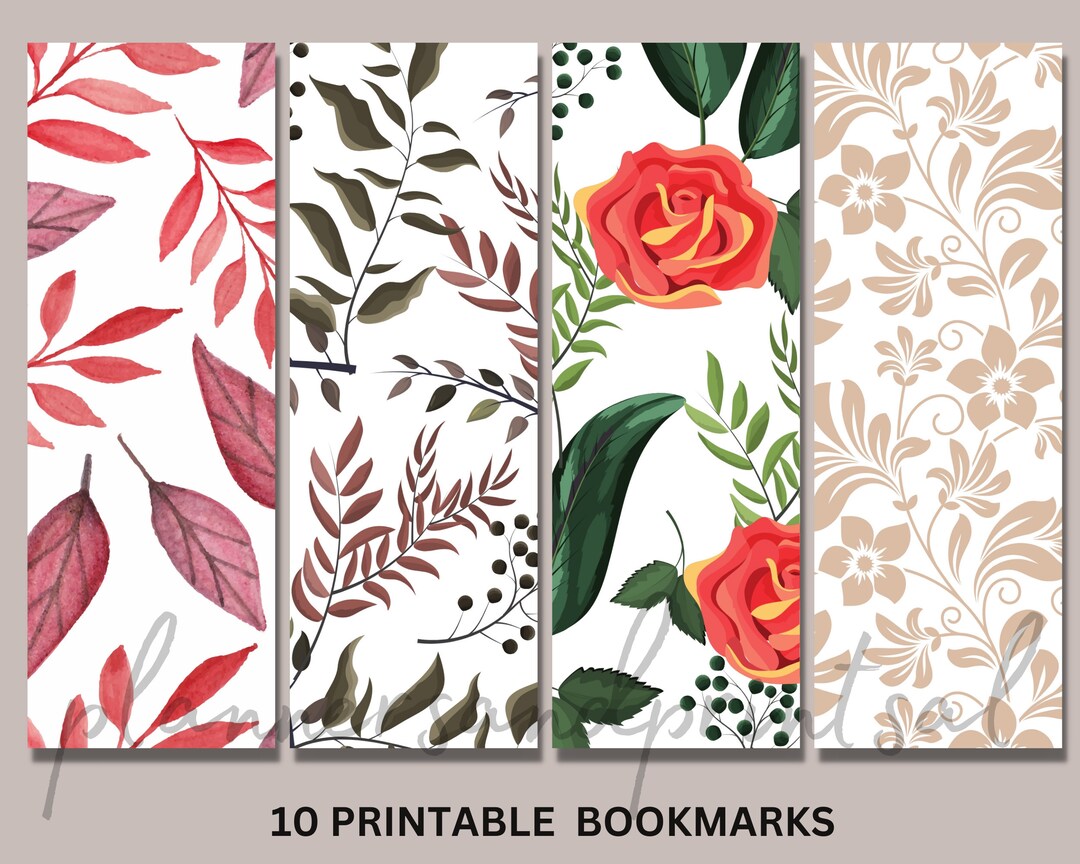 Printable Bookmarks, Bookmark Digital Download, Book Art Print, Bookish ...