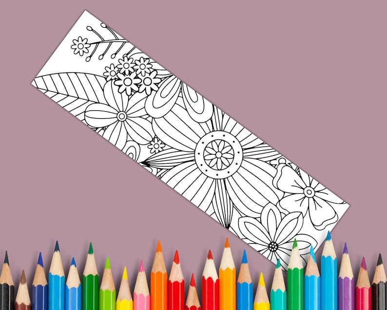 Coloring Bookmarks Printable Bookmarks Bookmarks to Color - Etsy