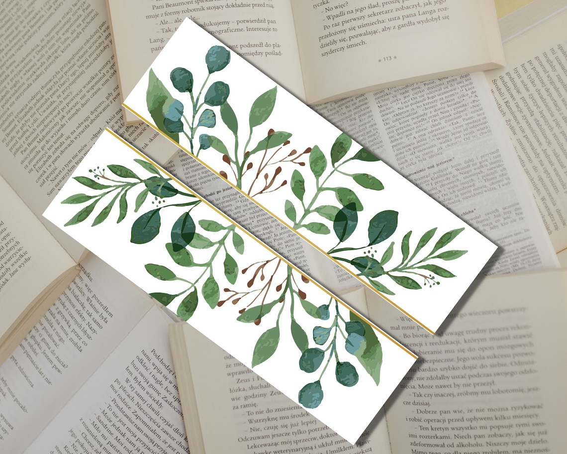 Printable Bookmarks, Botanical Print, Floral Print, Digital Bookmarks ...
