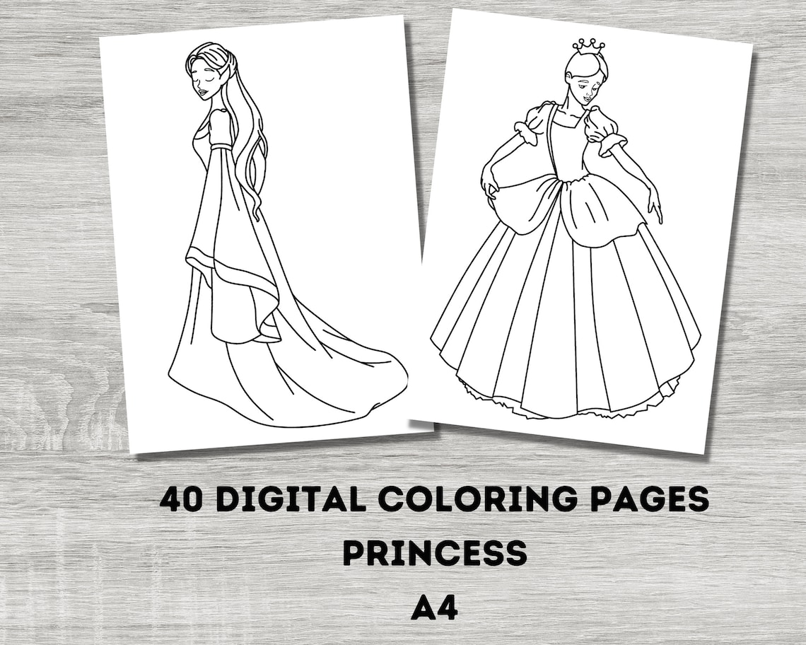 Princess Coloring Pages, 40 Cute Princess Coloring Pages, Printable ...