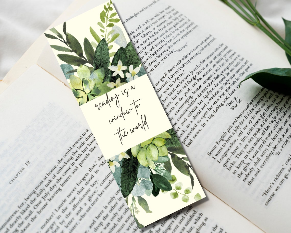 Printable Bookmarks Set, Book Art Print, Bookish Print, Bookmark Set of ...