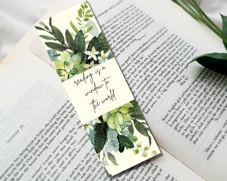 Printable Bookmarks Set, Book Art Print, Bookish Print, Bookmark Set of ...