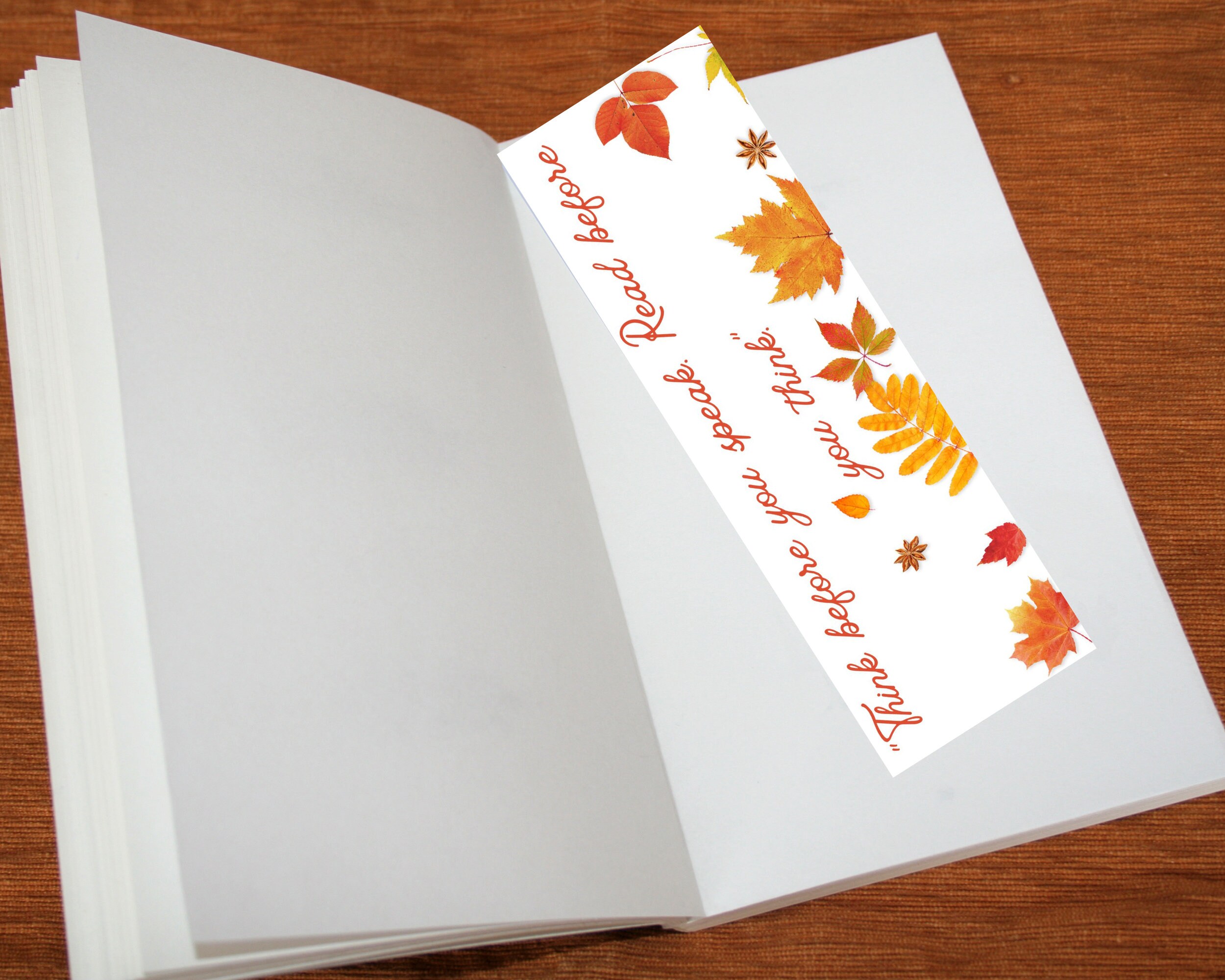 Printable Bookmark, Set of Ten Fall Design Printable, Digital Product ...