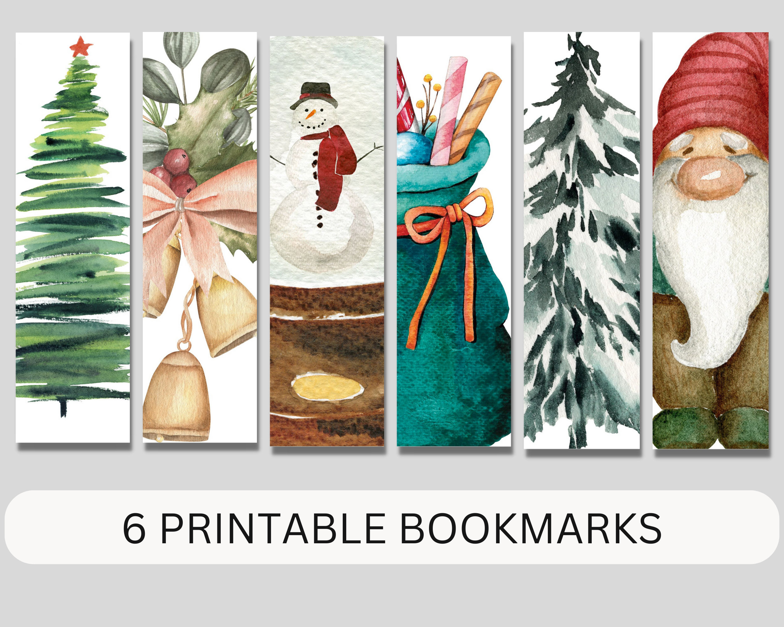 Christmas Bookmark, Printable Bookmarks, Christmas Tree, Snowman ...