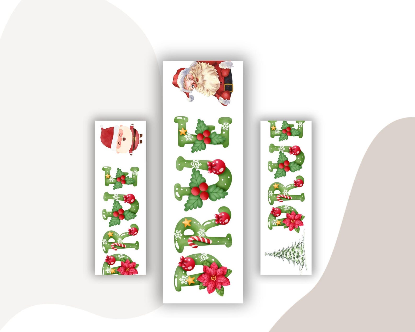 Printable Custom Bookmarks, Christmas Bookmarks, Bookmark for Kids ...