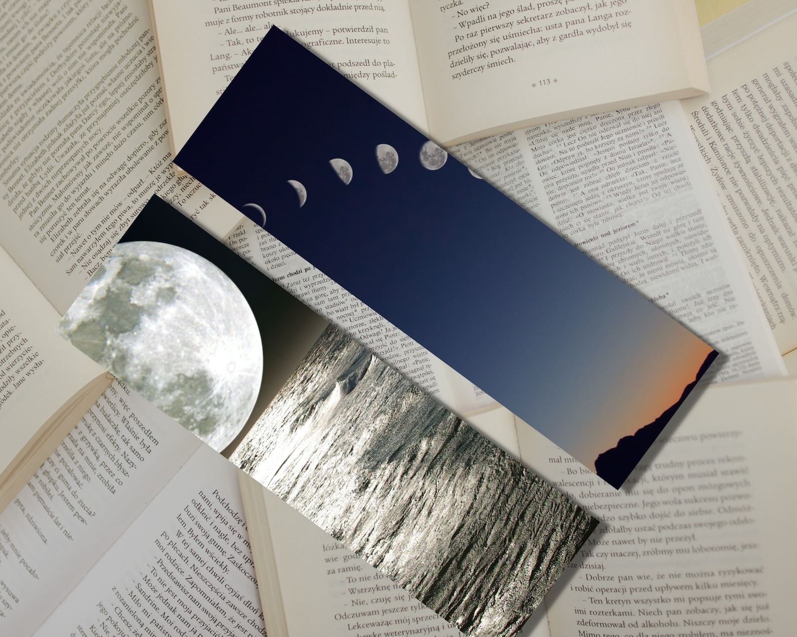 Moon Bookmarks, Printable Bookmarks, Bookmarks Set of 10, Moon Picture ...