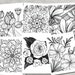 110 Flower Digital Coloring Pages Bundle for Adults and - Etsy