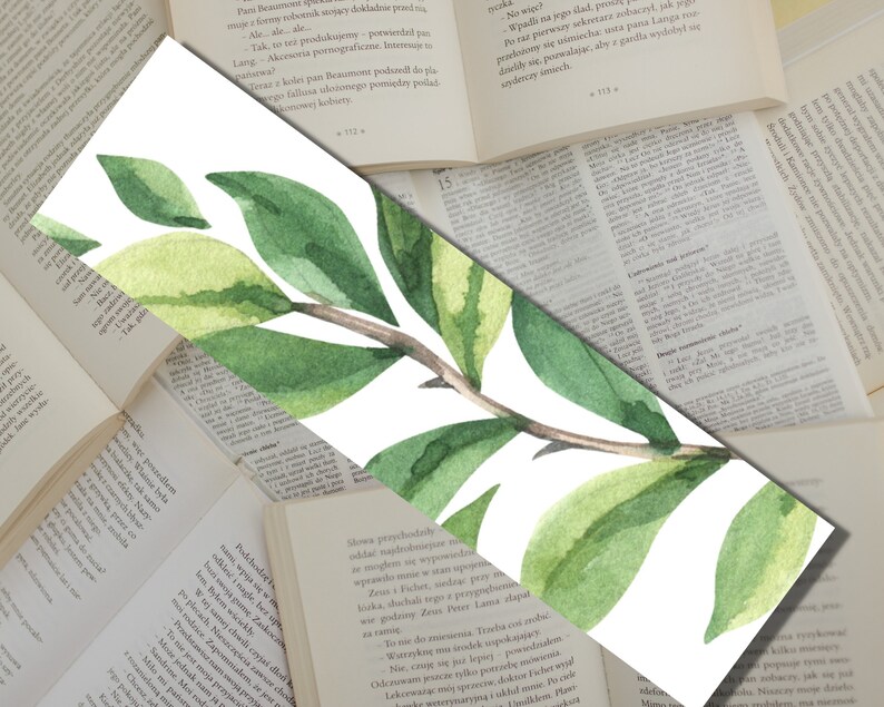 Eucalyptus Watercolor Bookmarks: Botanical Print Set of 8 (digital ...