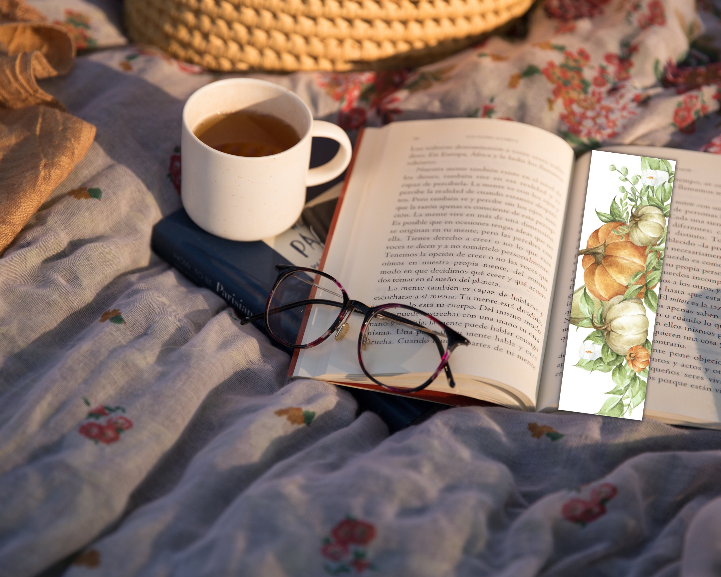 Printable Bookmark, Set of Five Fall Design Printable, Digital Product ...